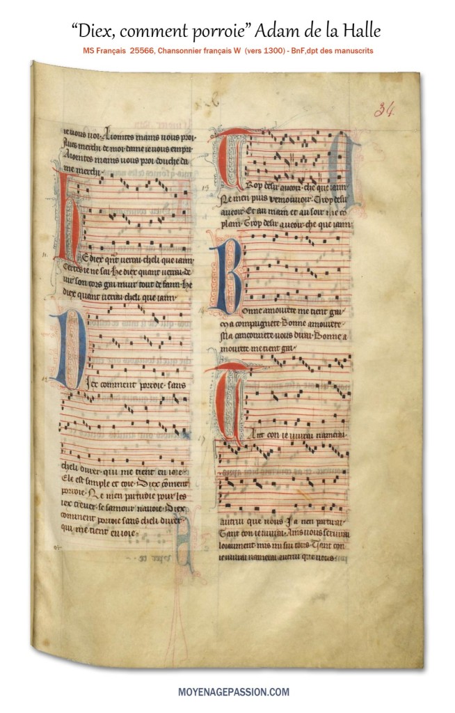 adam-de-la-halle-rondeau-chanson-medievale-diex-coment-porroie-ms ...