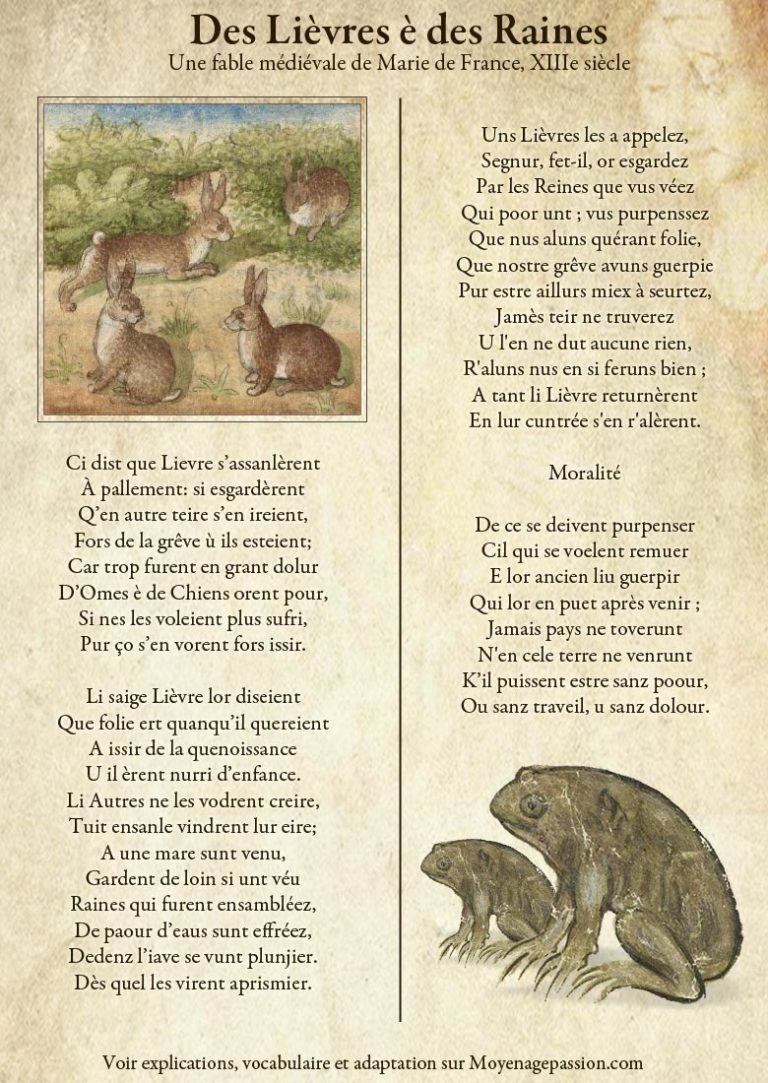 fable-medievale-ysopet-marie-de-france-lievres-raines-grenouilles-moyen ...