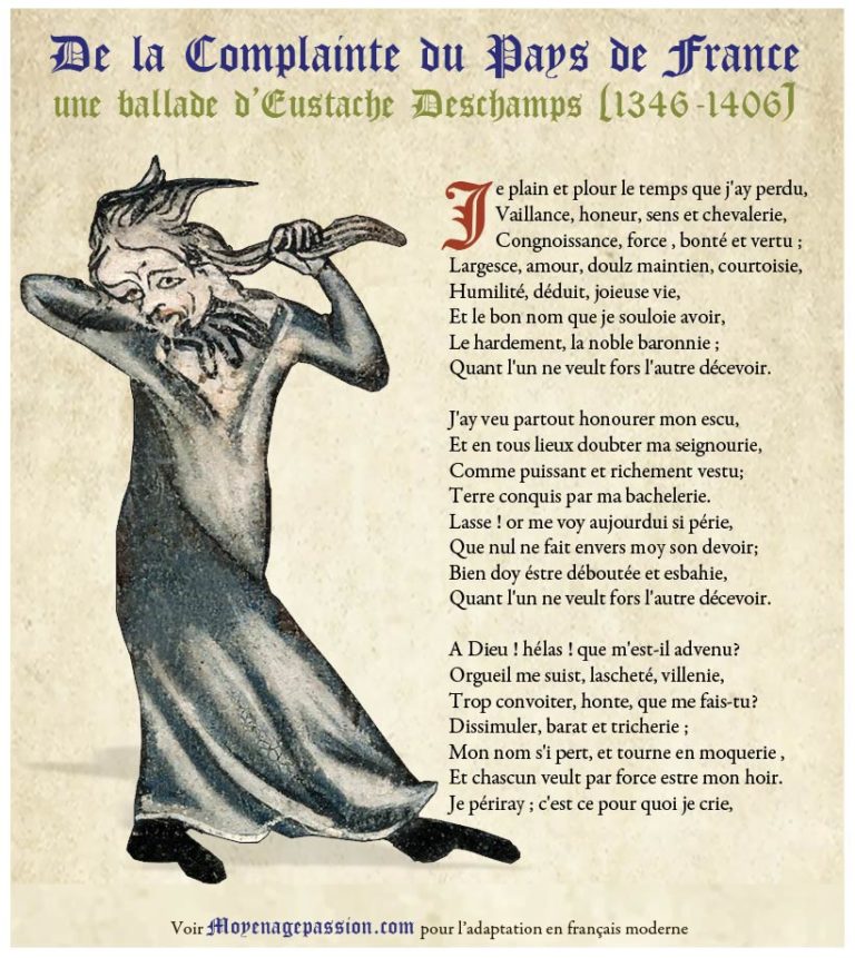 ballade-medievale-eustache-deschamps-complainte-pays-de-France-poesie ...
